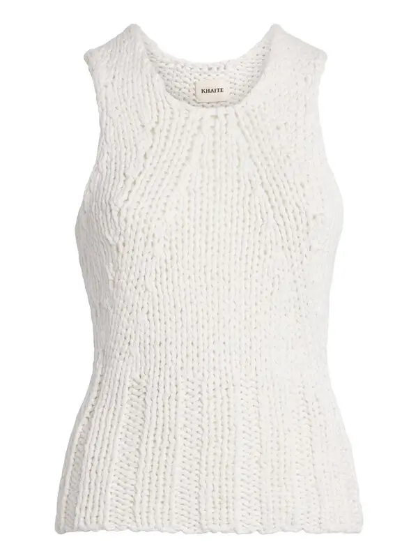 Khaite Cable-knit Cassie Top - White