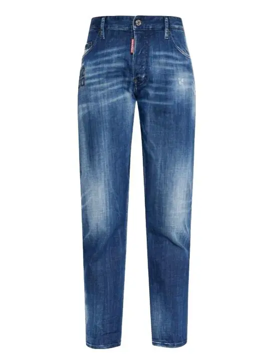 Dsquared2 Skater Straight-leg Distressed Jeans - Blue