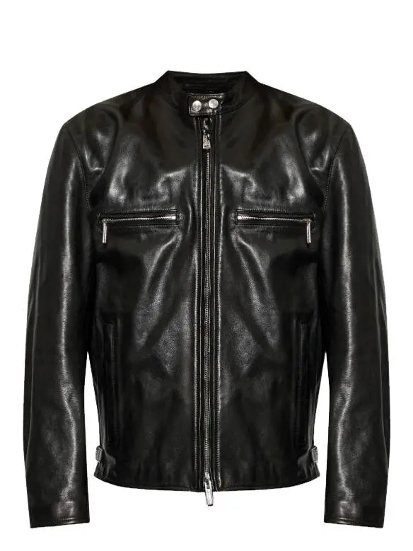 Dsquared2 Zip-fastening Leather Jacket - Black