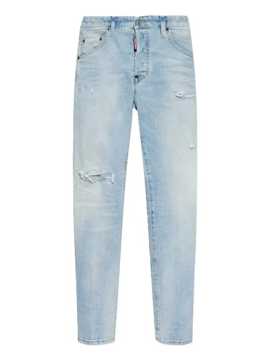 Dsquared2 Skater Tapered Distressed Jeans - Blue