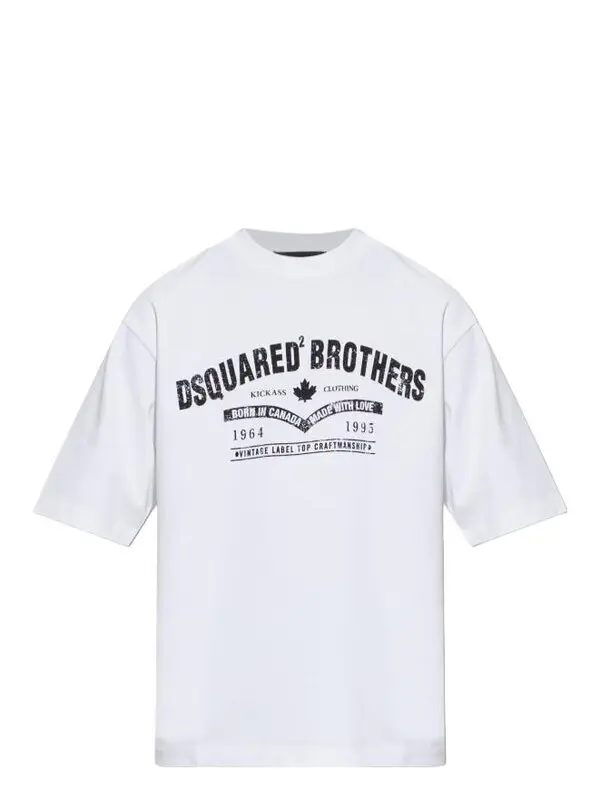 Dsquared2 Logo Printed Crewneck T-shirt - White