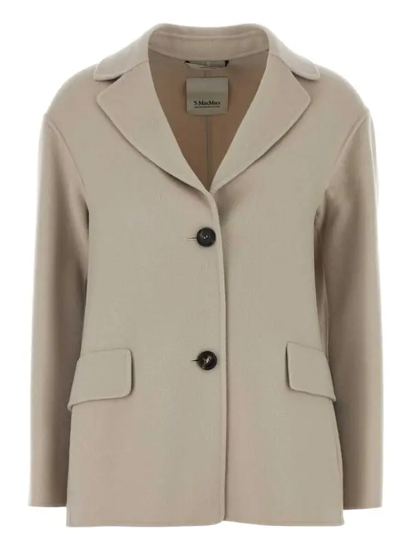 Max Mara Single-breasted Blazer With Notched Lapel - Nude