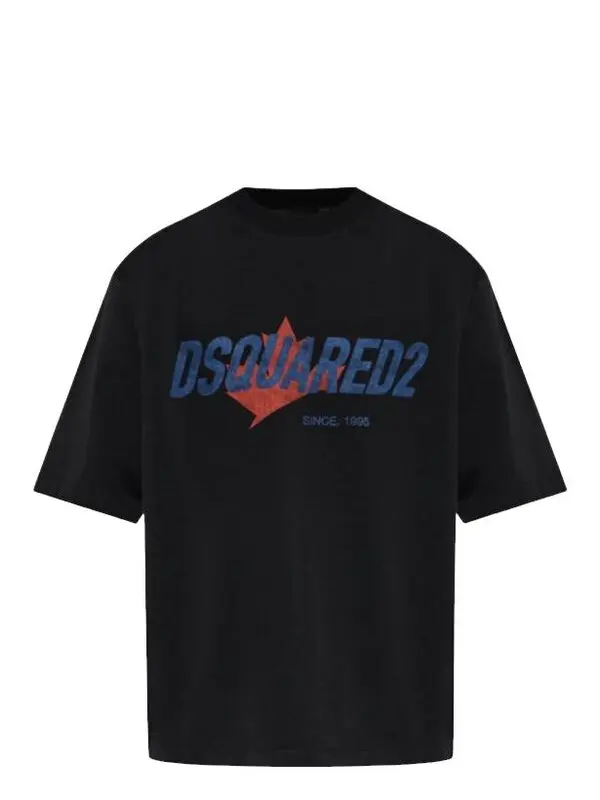 Dsquared2 Logo Printed T-shirt - Black