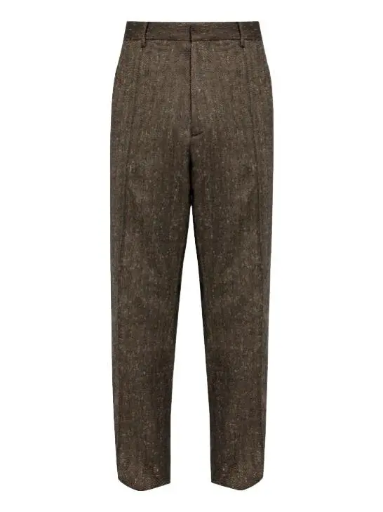 Dsquared2 Tailored Herringbone Trousers - Brown