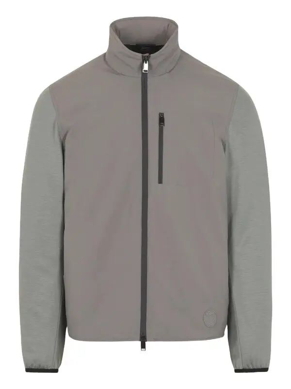 Brioni Nylon Performa Golf Blouson With Jersey Sleeve - Grey