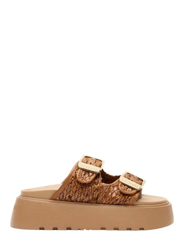 Casadei Birky Platform Buckle Sandals - Brown