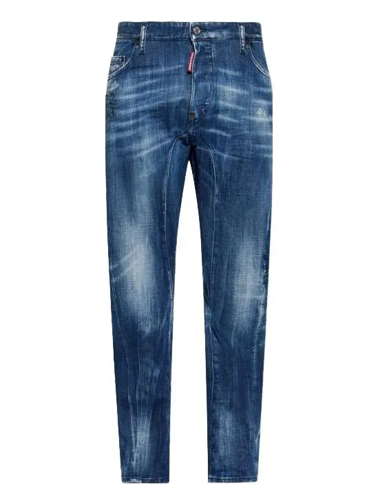 Dsquared2 Distressed Effect Faded Jeans - Blue