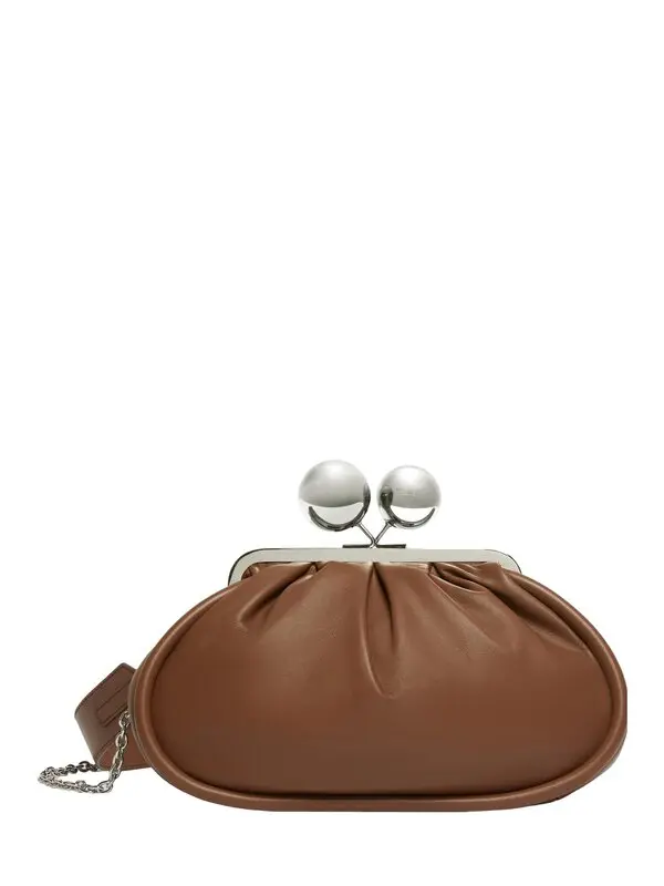 Max Mara Pasticcino Clutch With Chain Strap - Tobacco