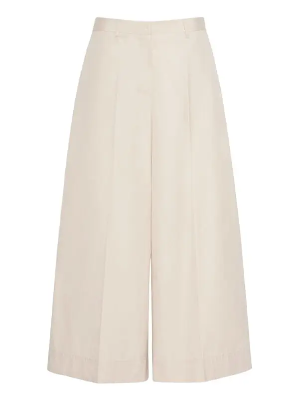 Max Mara Cotton Poplin Trousers - Beige