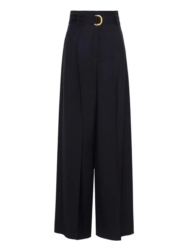 Max Mara Wide-leg Trousers - Navy