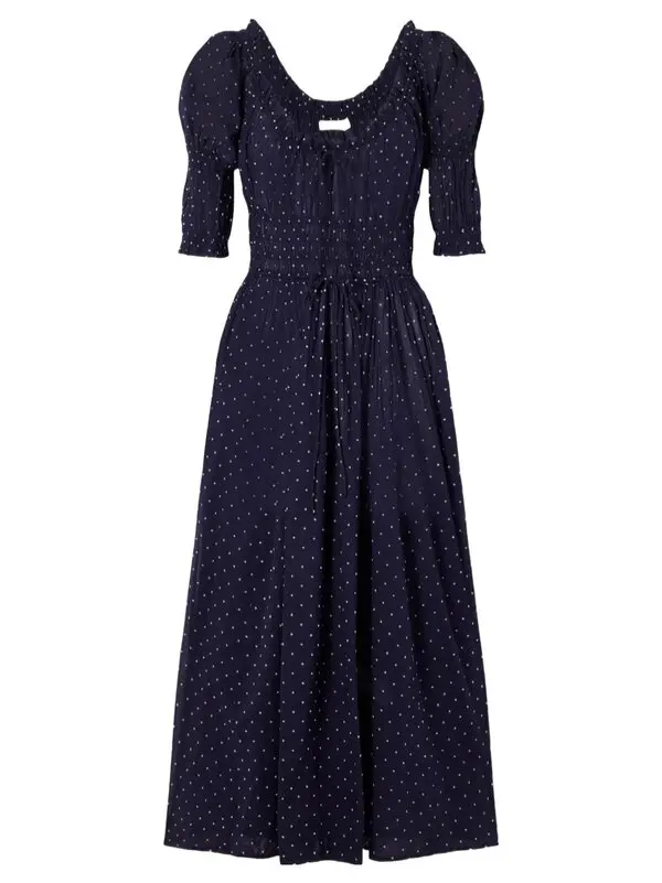 DÔEN Cotton-voile Puffed Sleeve Midi Dress - No