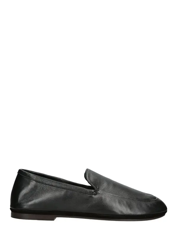 LEMAIRE Leather Outdoor Slippers - Black