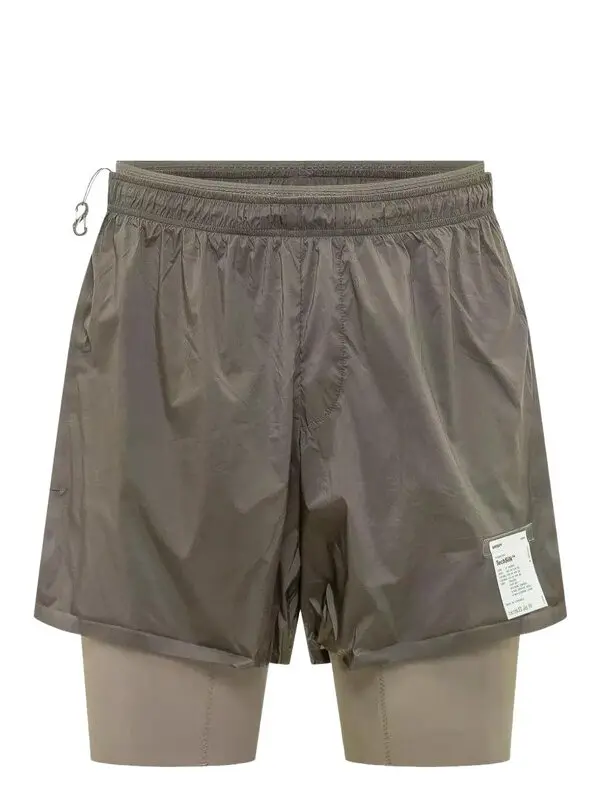 Satisfy Techsilk Layered Shorts - Brown