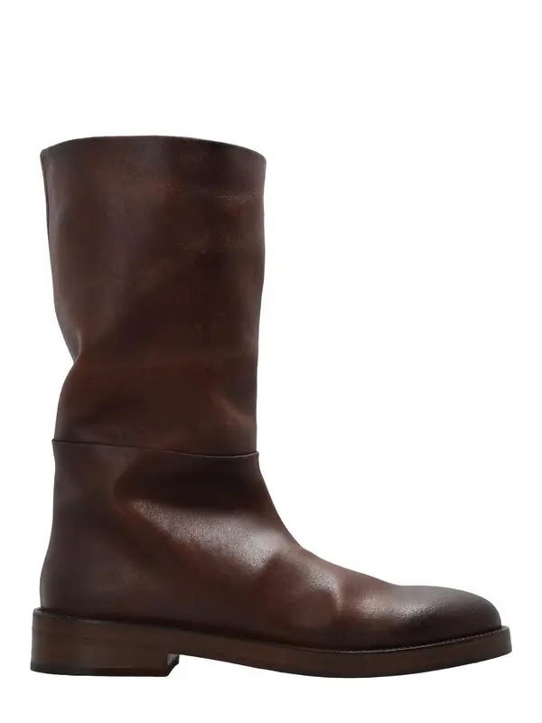 Marsèll Tubetto' Mid-calf Leather Boots - Brown