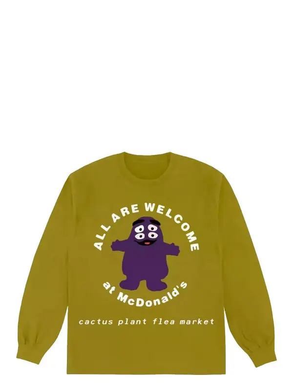 TRAVIS SCOTT X Cactus Plant Flea Market X Mcdonald's Grimace Long-sleeve T-shirt - Green