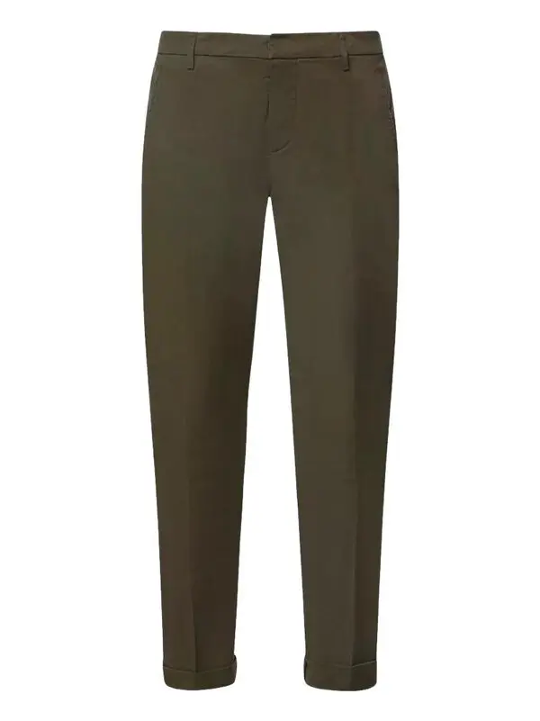 DONDUP Gaubert Slim-fit Turn-up Chino Trousers - Green