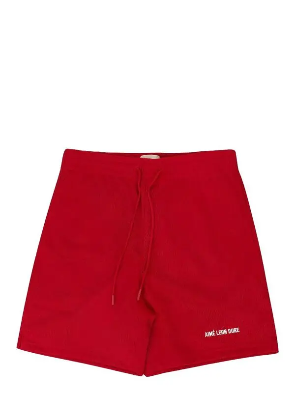 Aimé Leon Dore Logo Print Mesh Shorts - Red