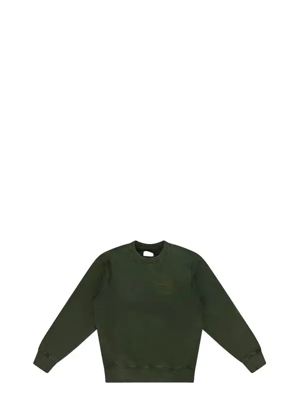 Aimé Leon Dore Unisphere Logo Embroidered Crewneck Sweater - Green