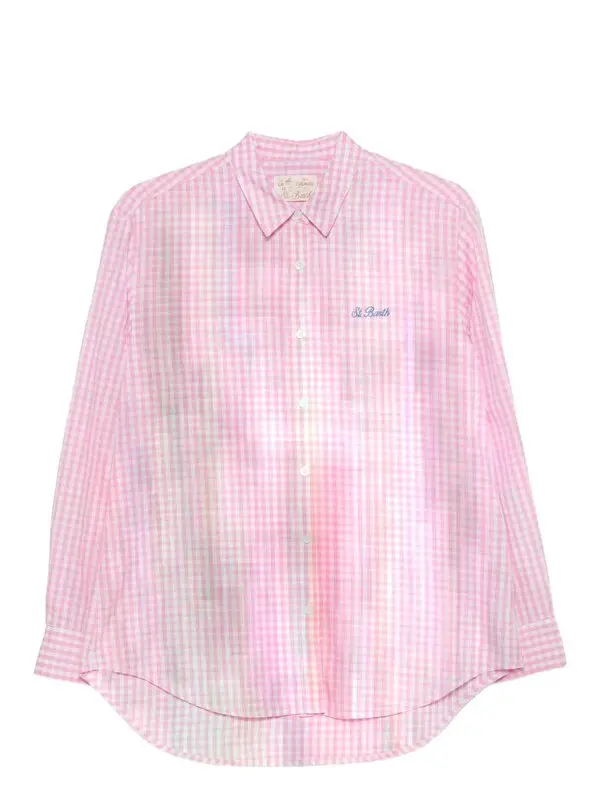 MC2 SAINT BARTH Brigitte Gingham Check Shirt - Pink