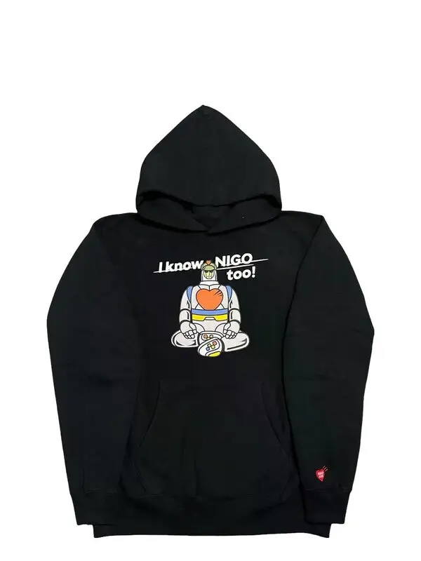 HUMAN MADE X I Know Nigo Graphic-print Hoodie - Black