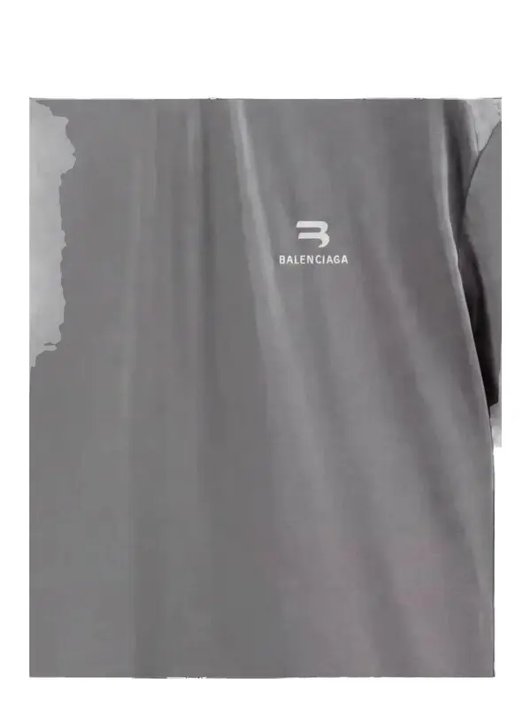 Balenciaga Sporty B Logo-print T-shirt - Grey