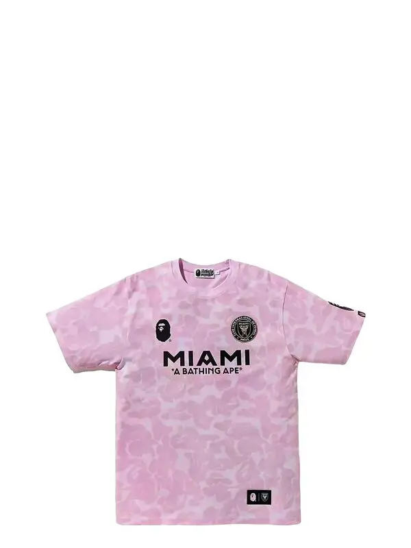 A BATHING APE X Inter Miami Camo-print Logo-print T-shirt - Pink