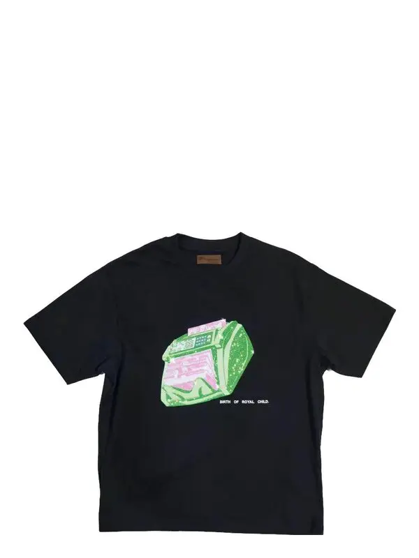 BIRTH OF ROYAL CHILD Graphic-print T-shirt - Black