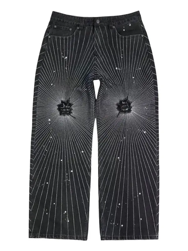 BIRTH OF ROYAL CHILD Radiant Beam Distressed Jeans - Black