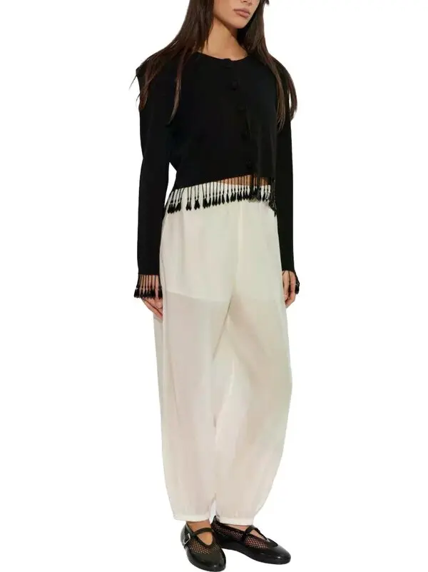 BY MALENE BIRGER Beaded Fringe Cardigan - Black