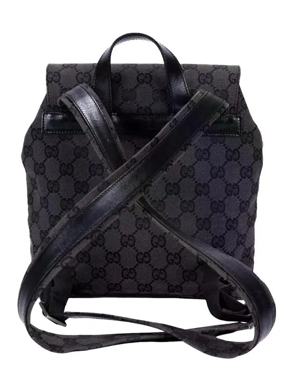 Gucci Gg Canvas Flap Backpack - Grey