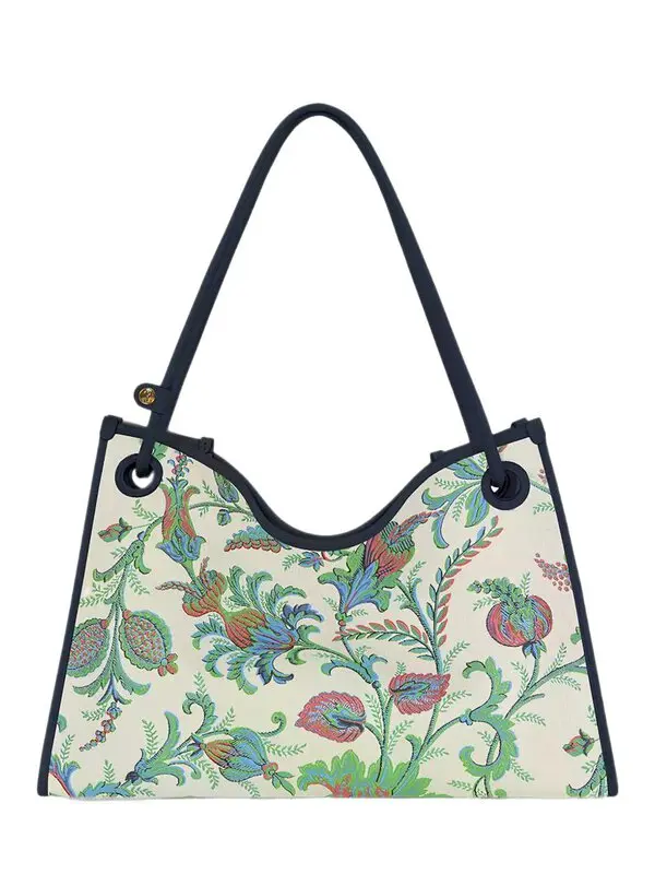 Etro Floral Jacquard Shoulder Bag - Neutrals