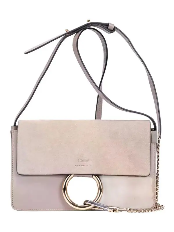 Chloé Faye Ring-detail Shoulder Bag - Neutrals