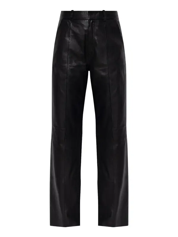 GESTUZ Gzluciana Leather Trousers - Black