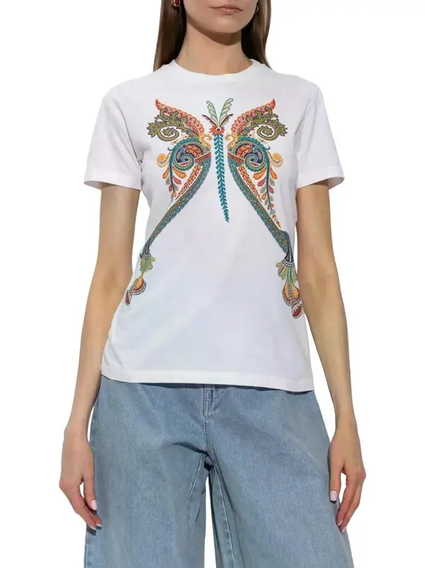 Etro Butterfly Motif T-shirt - White