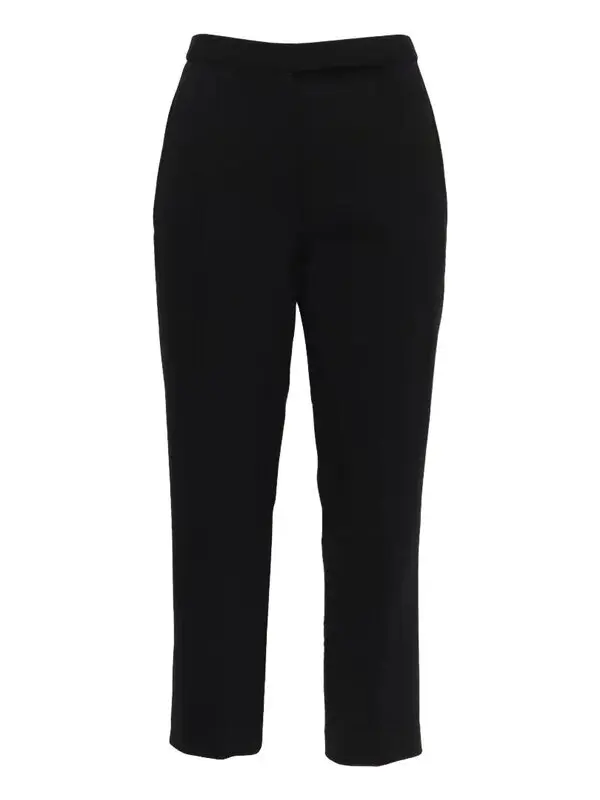 Theory Cropped Slim Fit Trousers - Black