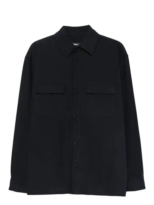 Karl Lagerfeld Chest-pocket Overshirt - Blue