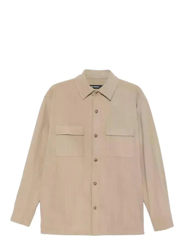 Karl Lagerfeld Corduroy-effect Overshirt - Neutrals