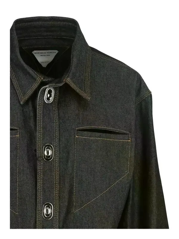 Bottega Veneta Twist-lock Denim Shirt - Black