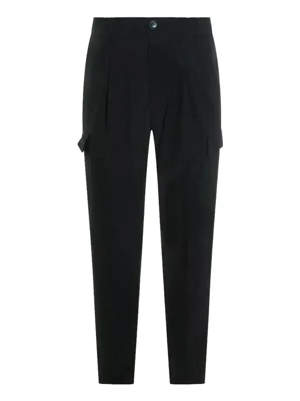 Herno Pleated Tapered Cargo Pants - Black