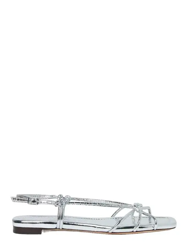LOEFFLER RANDALL Karly Metallic-effect Sandals - Silver