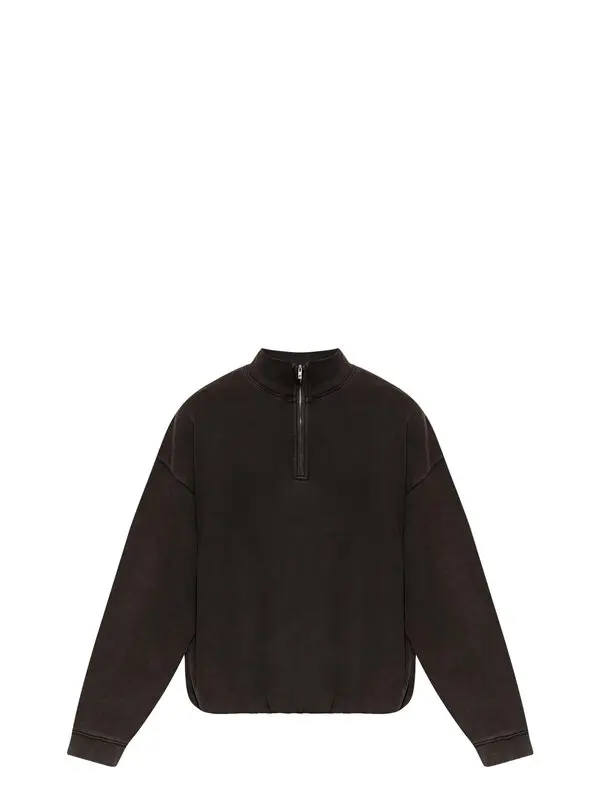 REPRESENT Turtleneck Zip-up Sweatshirt - Brown