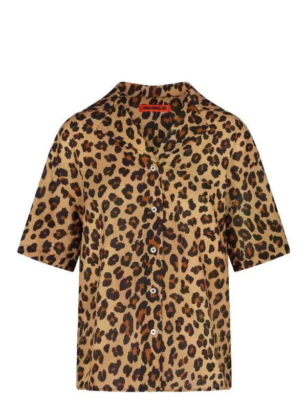 SIMONMILLER Bia Leopard-print Shirt - Neutrals