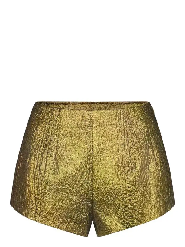 SIMONMILLER Metallic Fleur Shorts - Gold