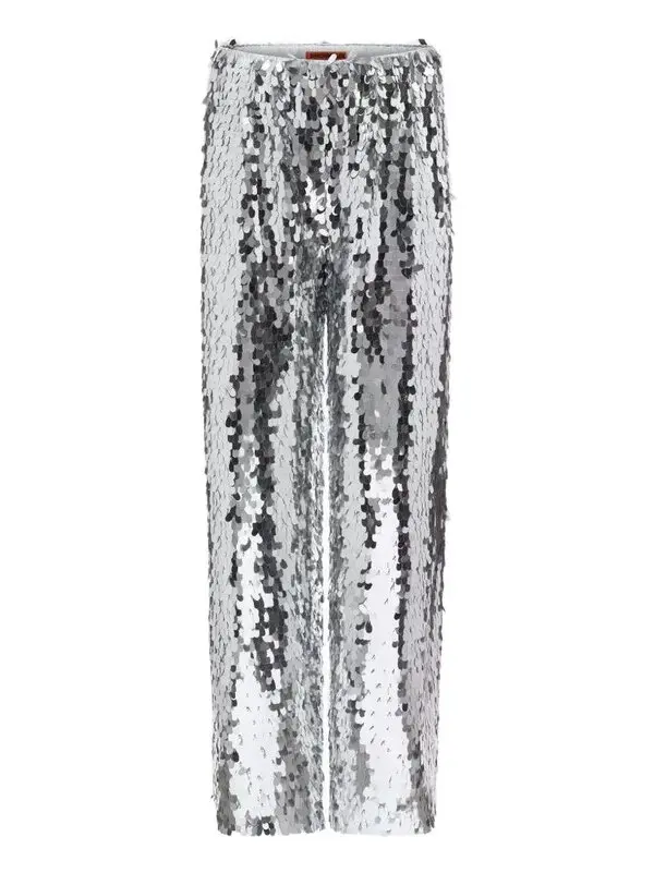 SIMONMILLER Nella Sequin-embellished Trousers - Silver