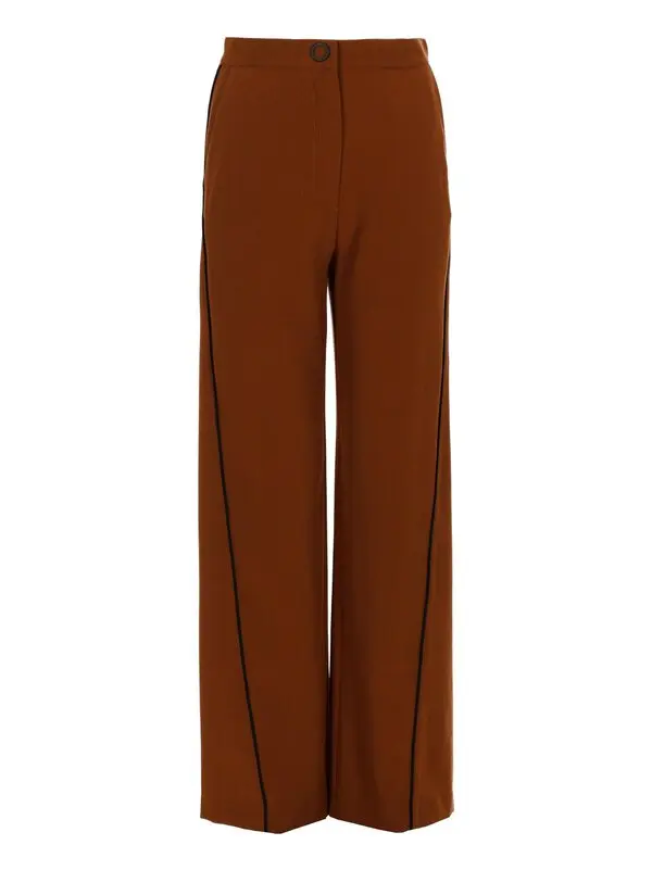 SE-TA Straight Leg Trousers - Brown