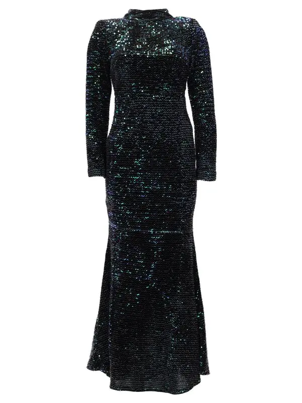 JOSHE Sequin Embellished Gown - Multicolour