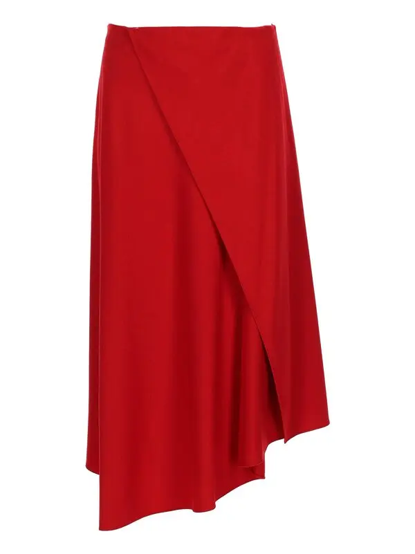 Vince Misto Lana Gonna Midi Skirt - Red