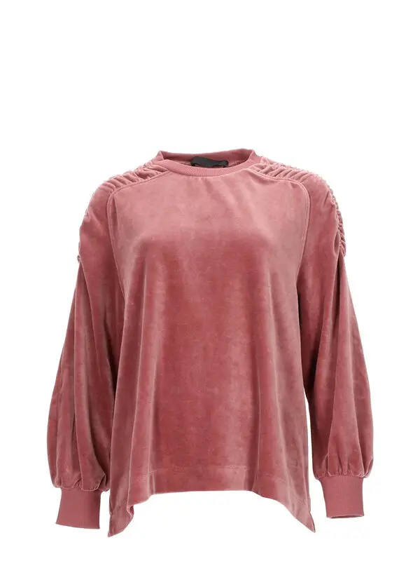 Alberta Ferretti Cotton Velour Sweatshirt - Red