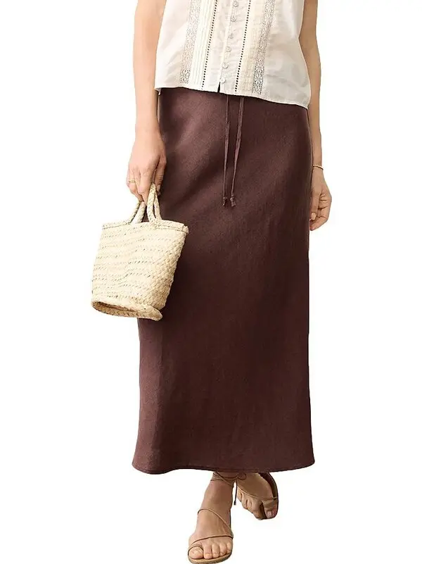 Marine Layer Avery Midi Skirt - Chocolate