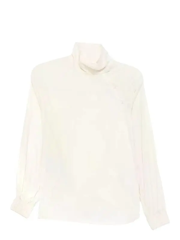 PSOPHIA Raglan-sleeve Cotton Blouse - Neutrals
